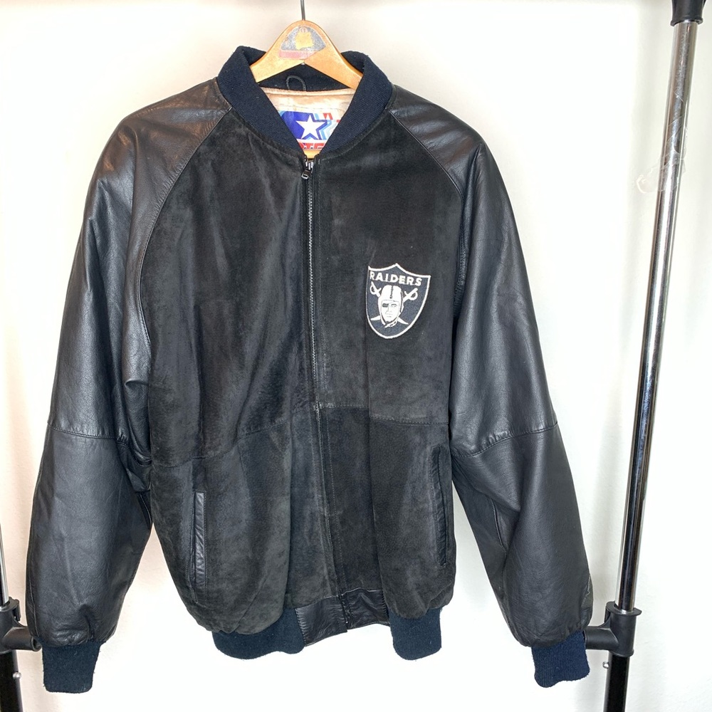 Vintage Starter Jacket 1980’s Suede & Black Leather S… - Gem